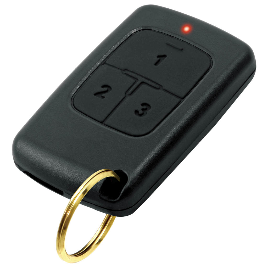 3-Button, 7-Channel RF Transmitter, Pendant, 433.92MHz - SECO-LARM USA Inc