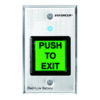 RF Wireless Request-to-Exit Plate, Single-Gang, Green 2" Square Button ...