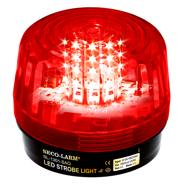 Luz estroboscópica LED, 54 LED, sirena de 100 dB, 9~24 VCA/VCC, roja ...