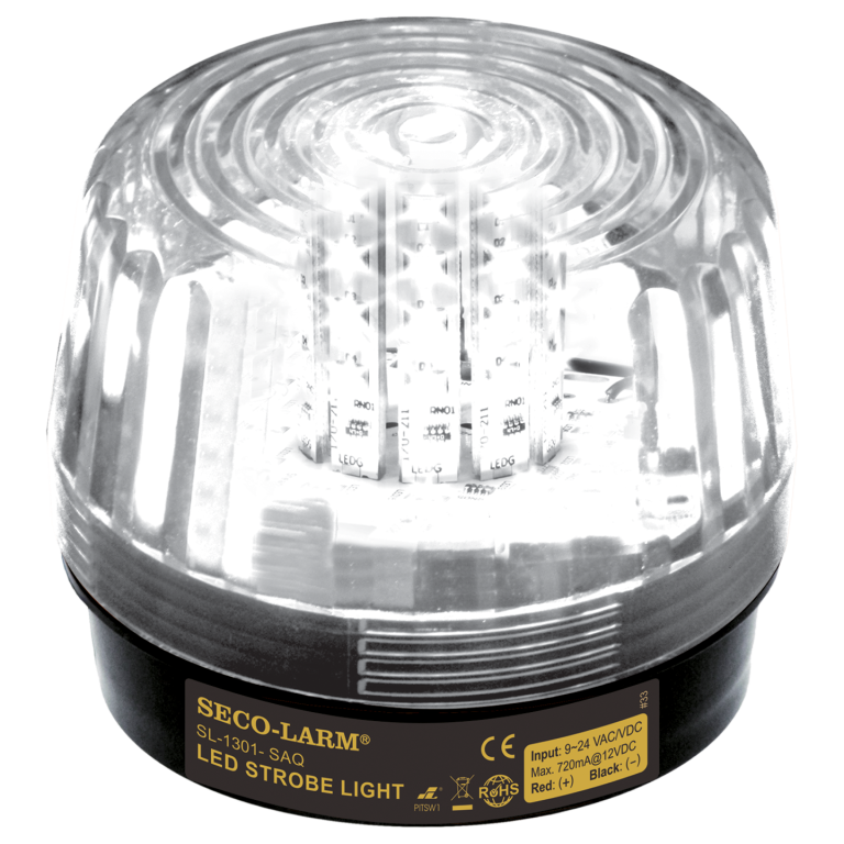 LED Strobe Light, 41 LEDs, 100dB Siren, 9~24 VAC/VDC, Clear - SECO-LARM ...