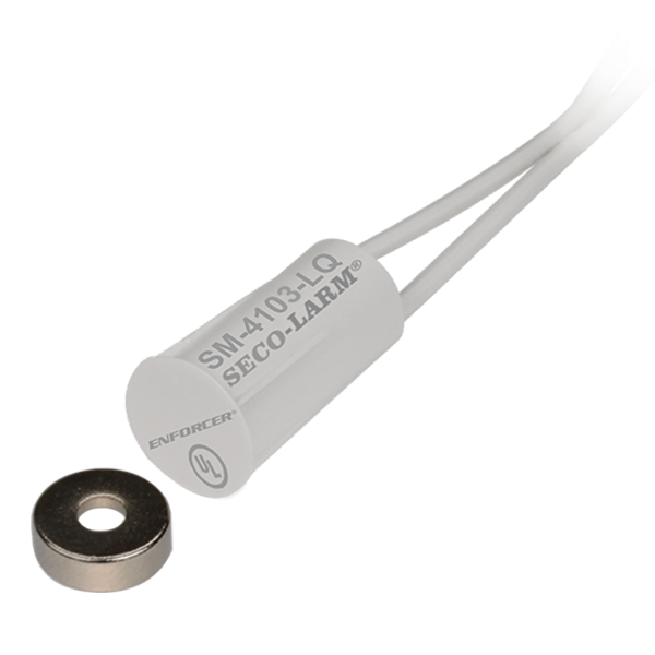 3/8" Rare-Earth Recessed-Mount Magnetic Contact Switch - White, 1/2 ...