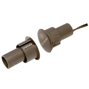 3/4" Steel-Door Recessed-Mount Magnetic Contact - Brown, 1" (25mm) Gap ...