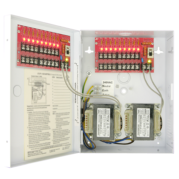 24VAC CCTV Power Supplies - 8 Amps, 16 Outputs, PTC fuses (Discontinued ...