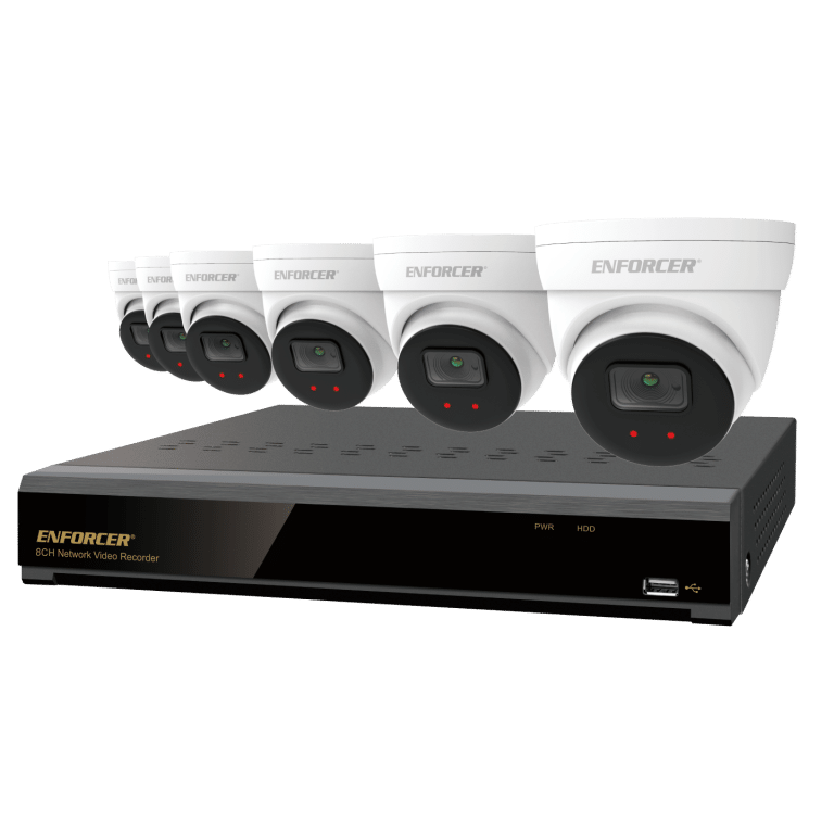 NVR and Camera Kit — 4K 8-Channel NVR + 6 IP 5MP Cameras + 2TB HDD ...