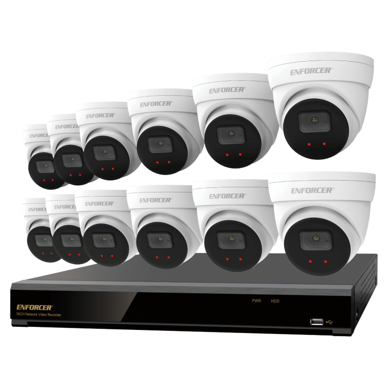 NVR and Camera Kit — 4K 16-Channel NVR + 12 IP 5MP Cameras + 4TB HDD ...