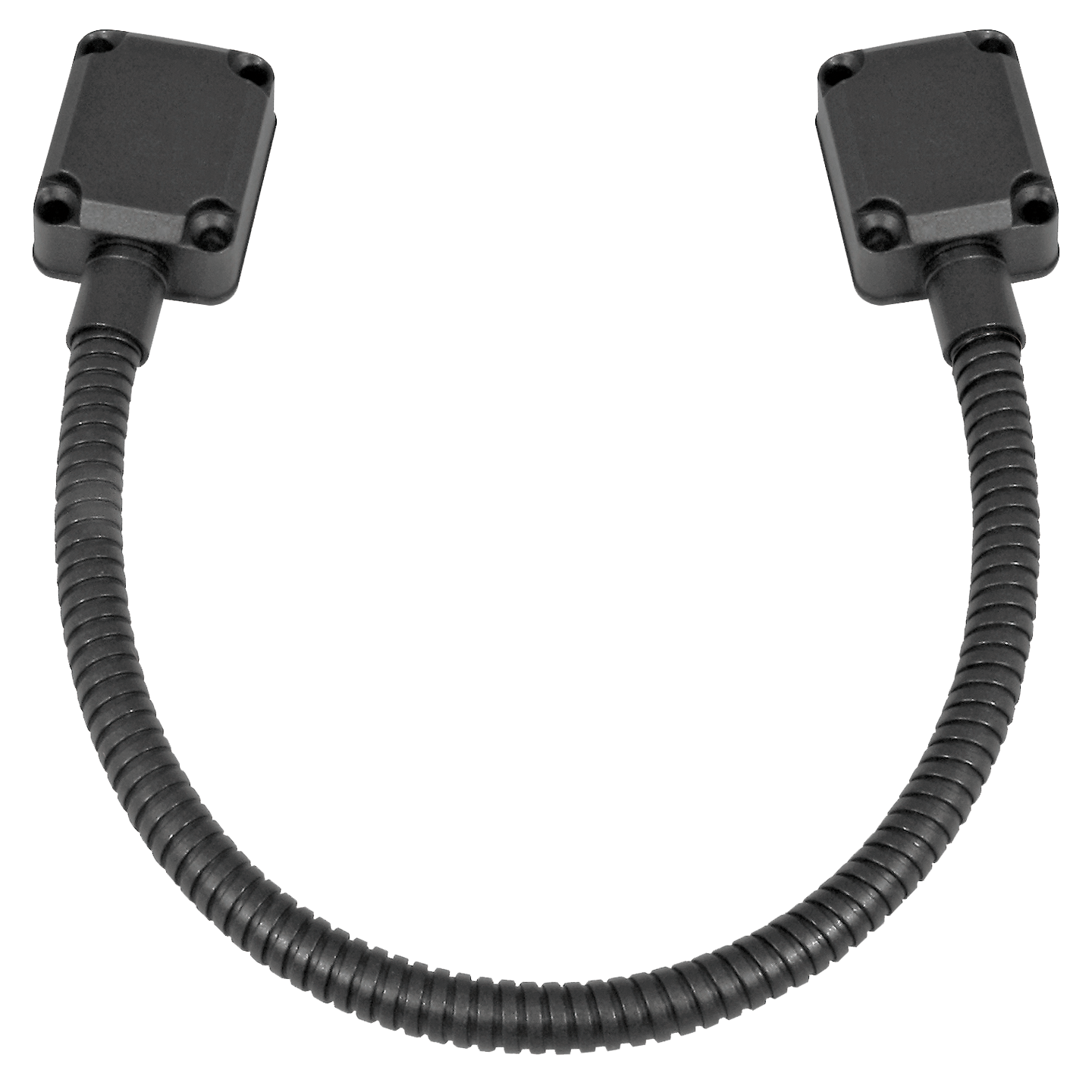 Armored Door Cord – Die-cast aluminum end caps, 16″ (40cm), Black ...